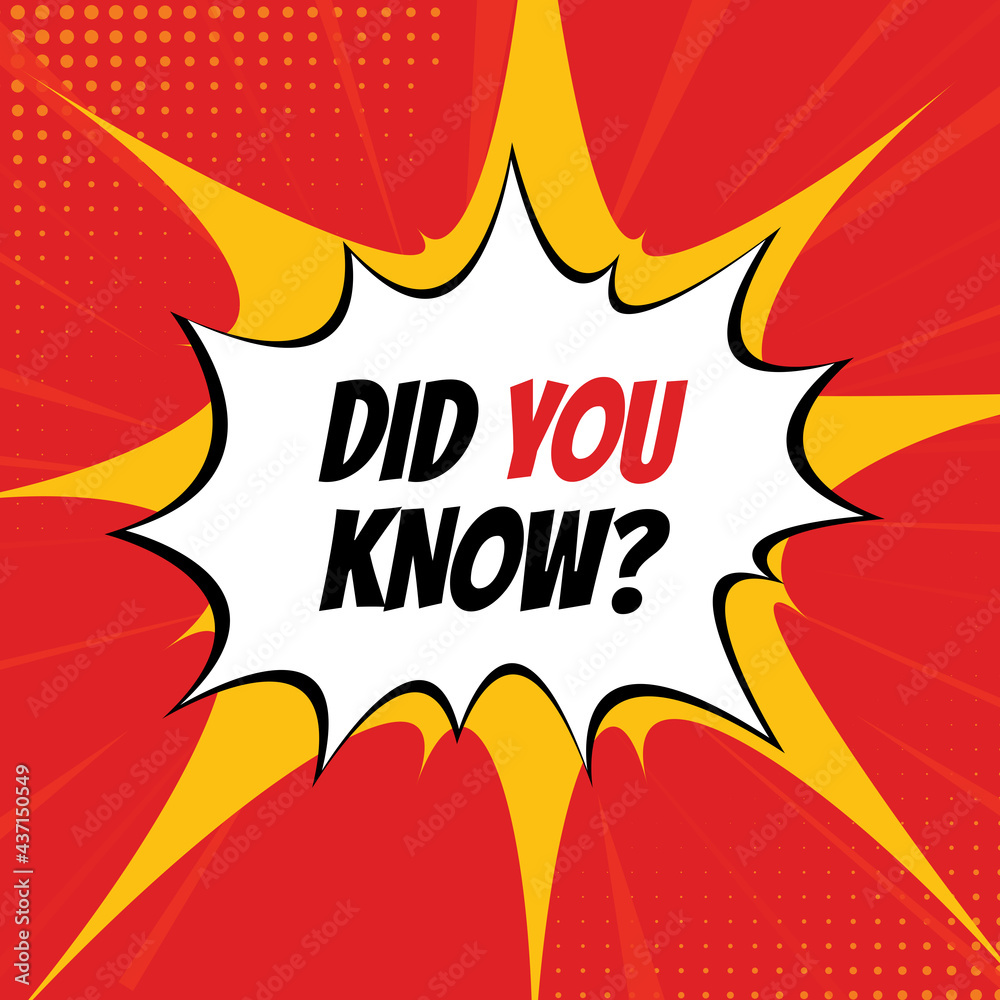 Did you know interesting fact background. Interesting Fact pop art ...