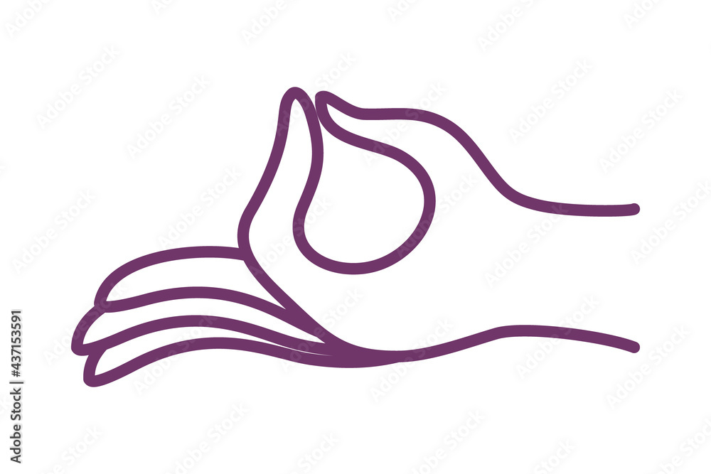 mudra hand symbol Stock Vector | Adobe Stock