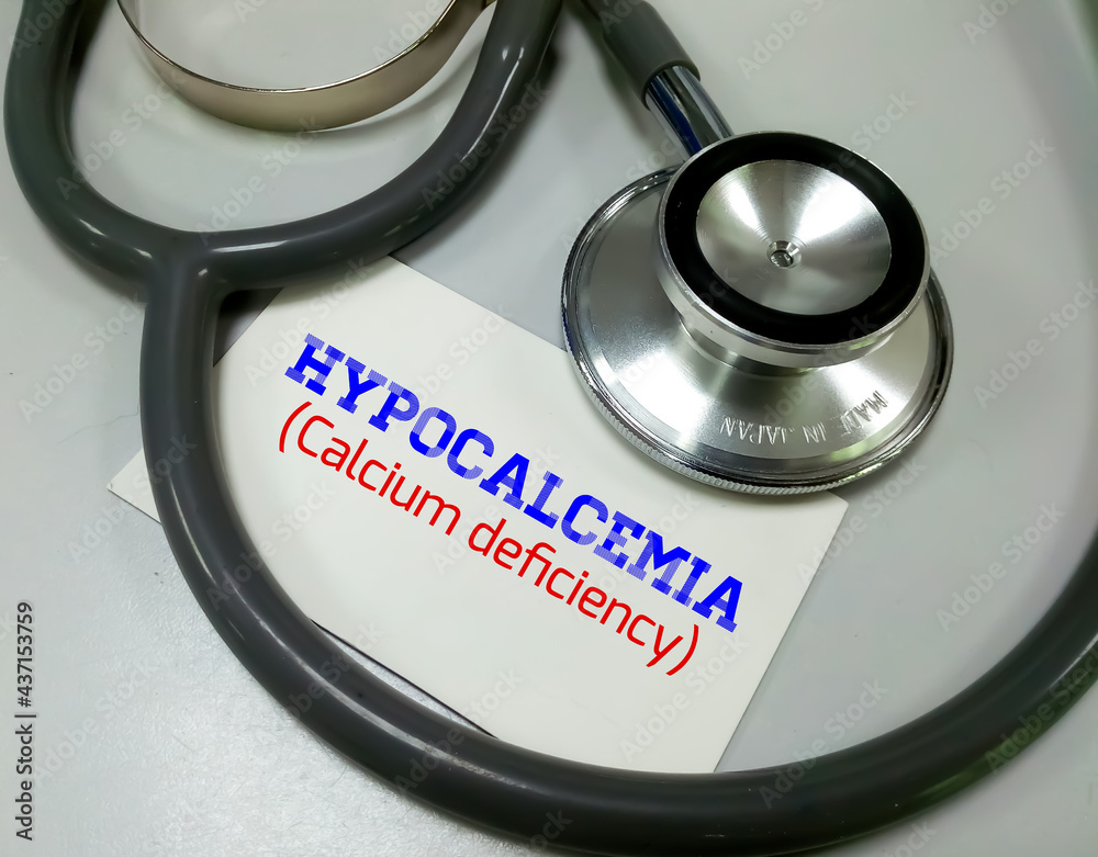 Medical concept about Hypocalcemia. Calcium Deficiency Stock Photo ...