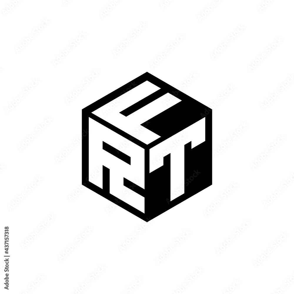 RTF letter logo design with white background in illustrator, vector ...