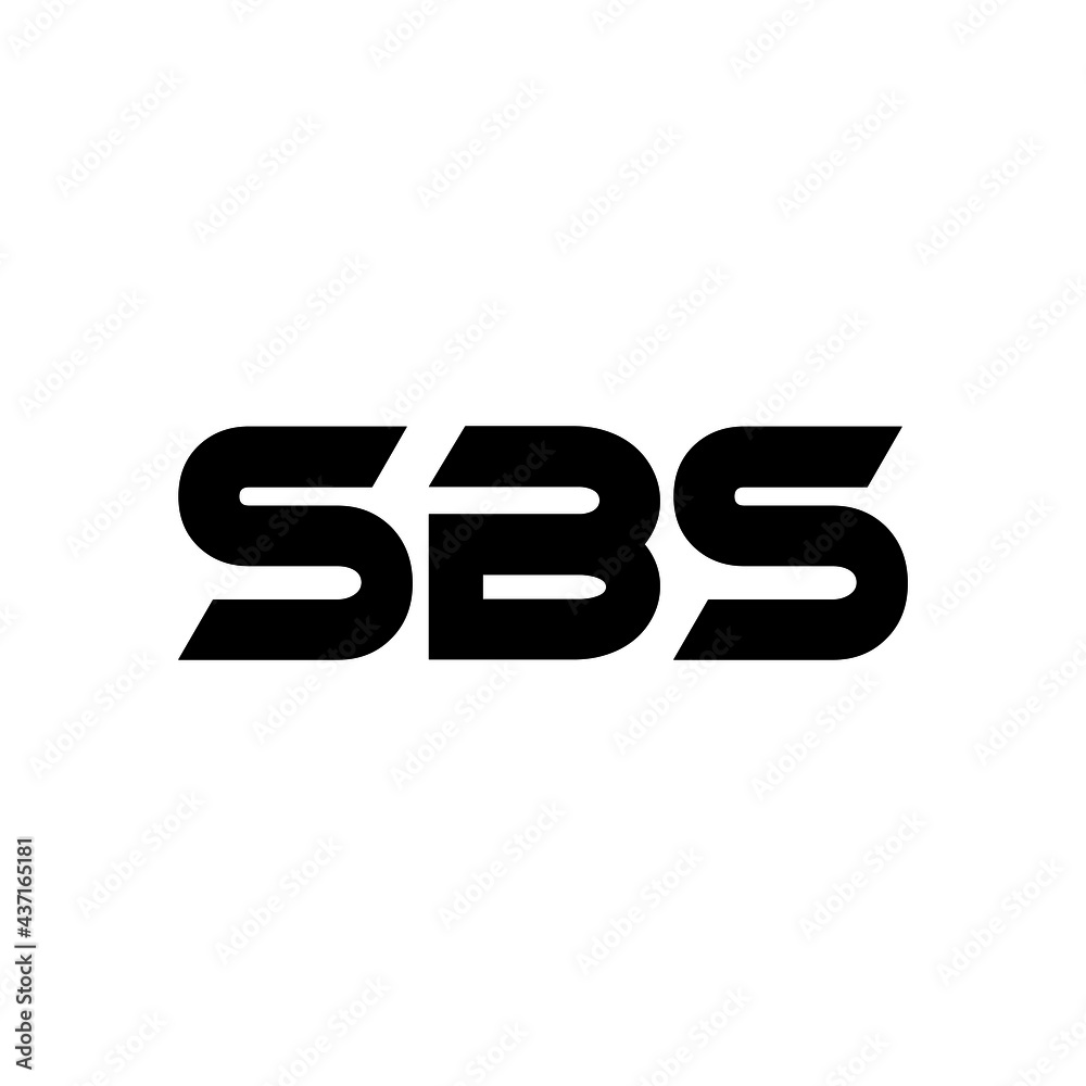 SBS letter logo design with white background in illustrator, vector ...