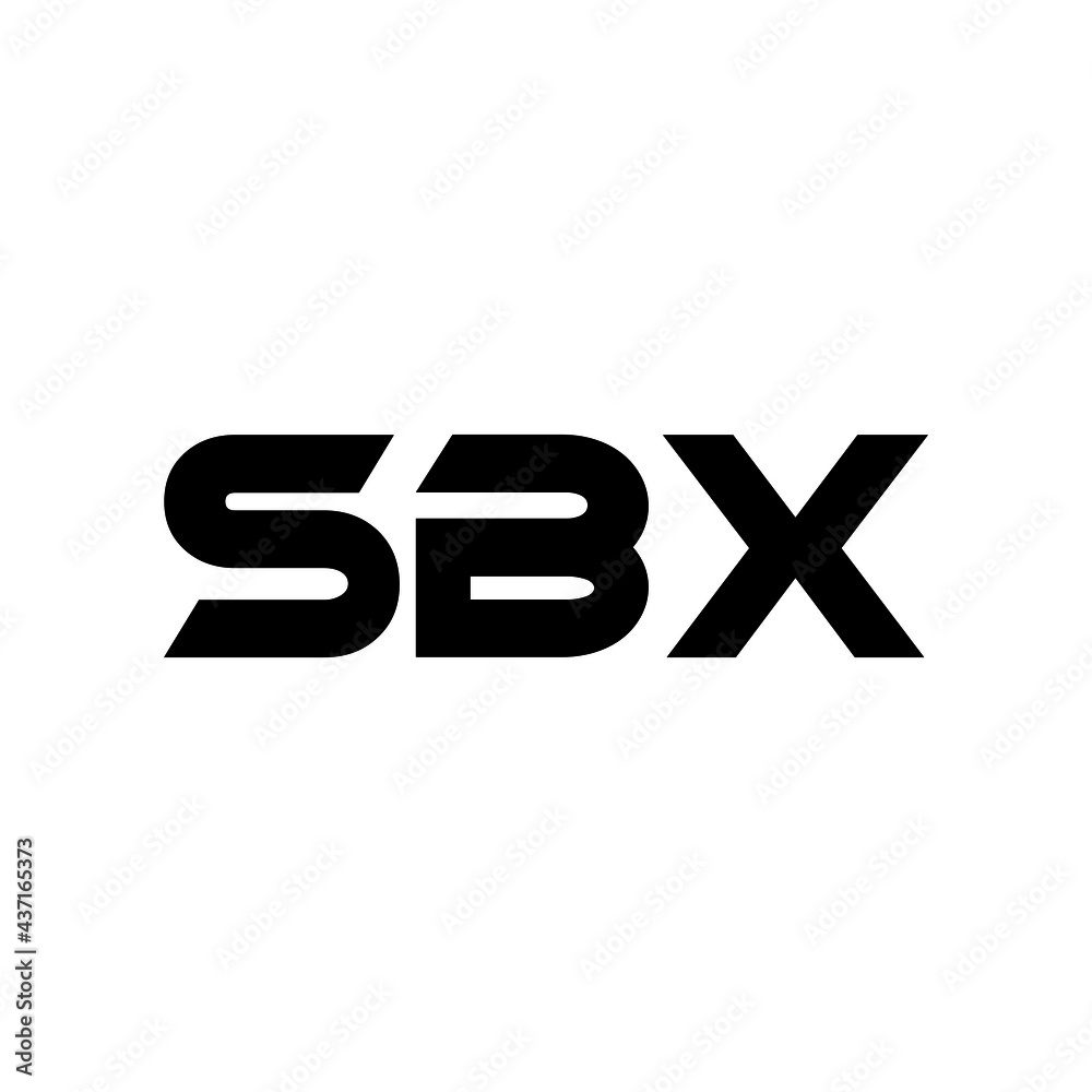 SBX letter logo design with white background in illustrator, vector logo modern alphabet font ...