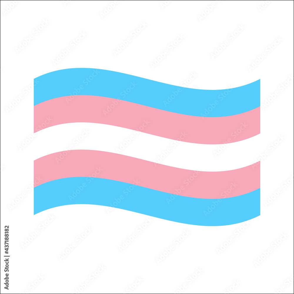 Pride flag. Happy Pride Month. Transgender colors isolated on white ...