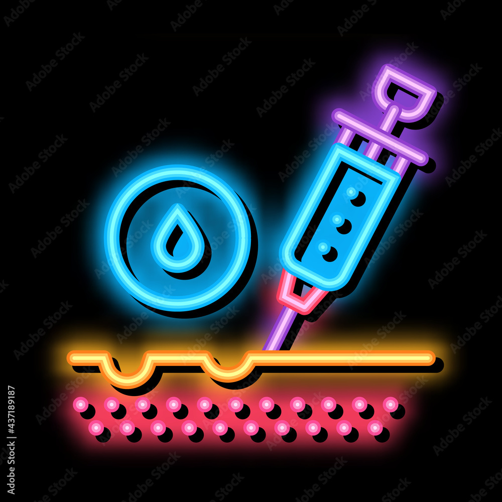 Subcutaneous Injection for Rejuvenation neon light sign vector. Glowing ... Subcutaneous Injection for Rejuvenation neon light sign vector. Glowing ...