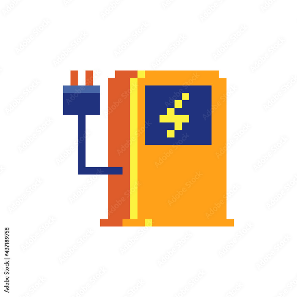 Electricity energy symbols pixel art icons. Sources of clean renewable ...