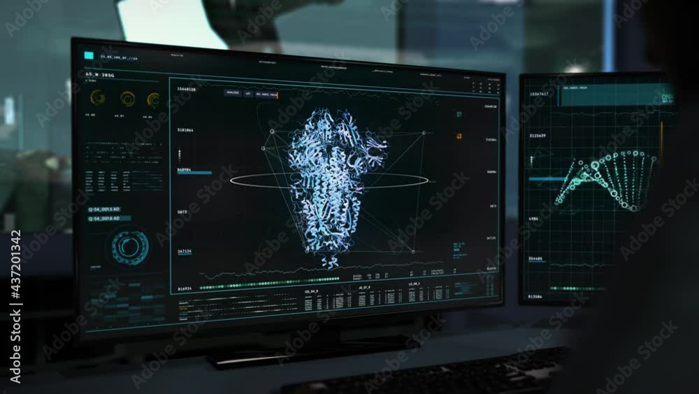 Inside a Research Laboratory. Using an Advanced Biomedical Software ...