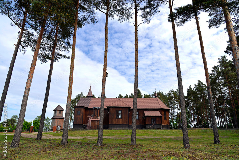 Built in 1925, a historic wooden Catholic church dedicated to Saint ...