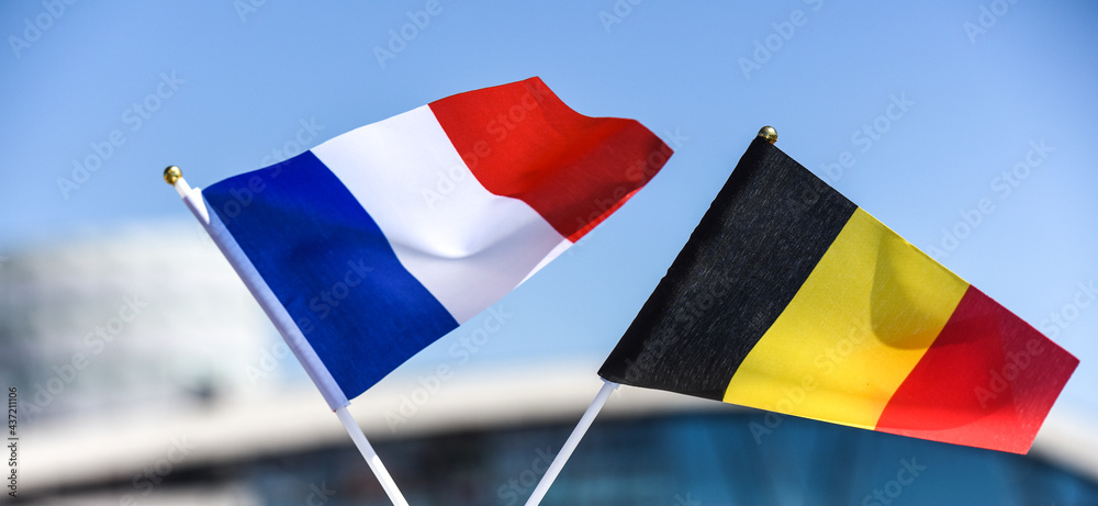 Belgique France franco belge belge français drapeau Stock Photo | Adobe ...