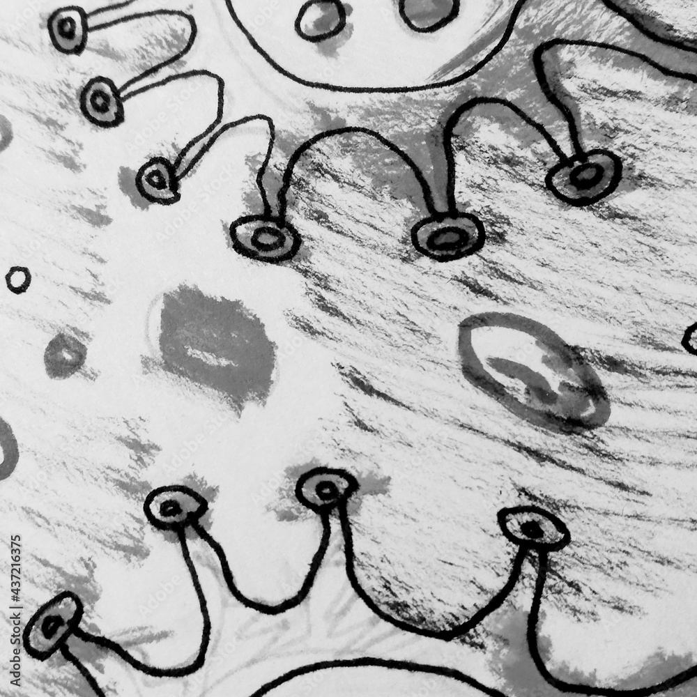 Immune Oncology Cancer Cells. Silver Bacteria Bacillus. Grey Immunity ...