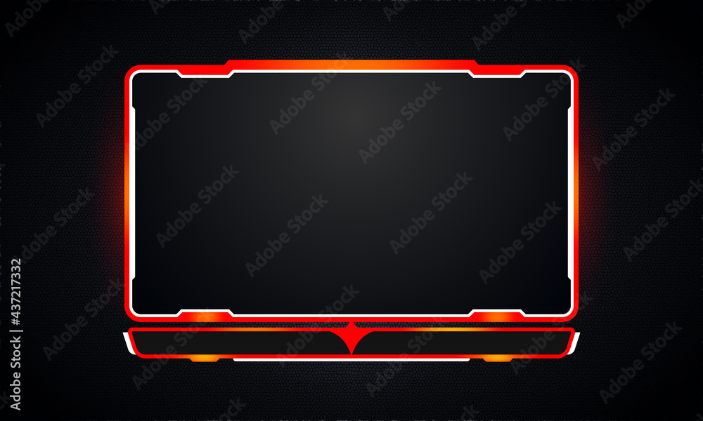 Minimalist Stream Red Facecam overlay Vector design Stock Vector ...