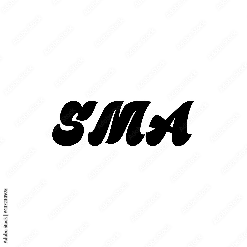 sma letter logo design with white background in illustrator, vector ...