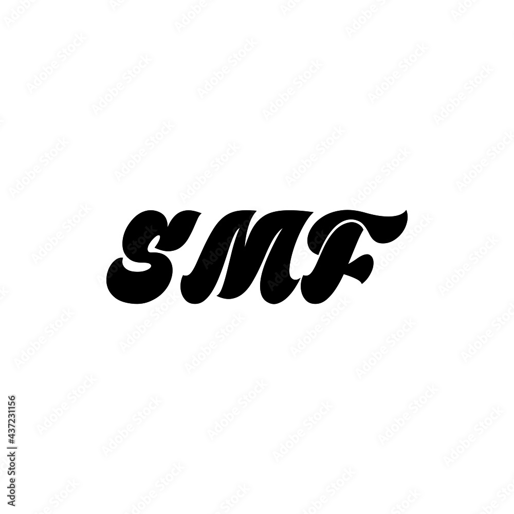 smf letter logo design with white background in illustrator, vector logo modern alphabet font ...