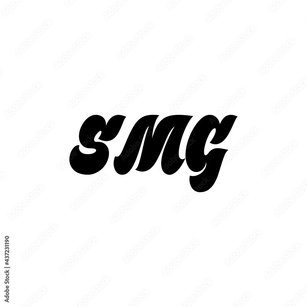 smg letter logo design with white background in illustrator, vector ...