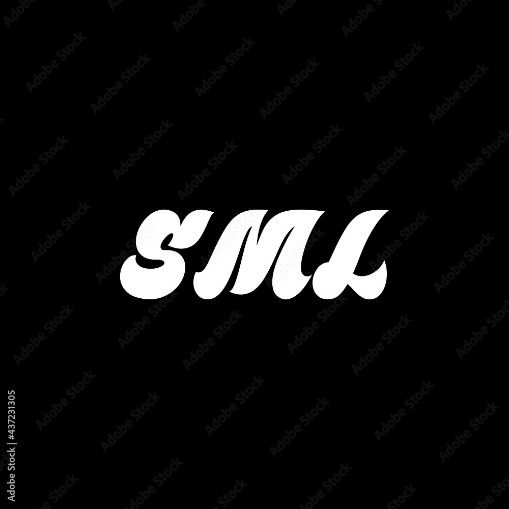 sml letter logo design with black background in illustrator, vector ...