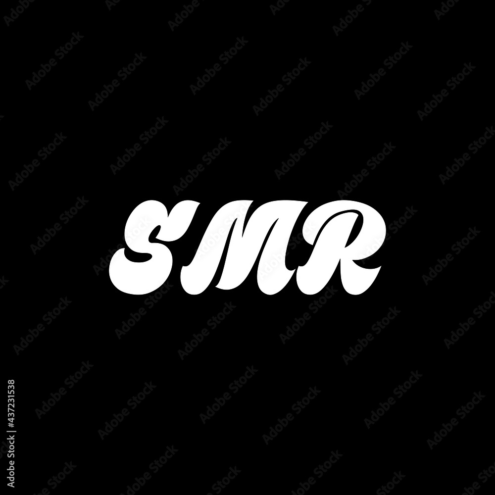 smr letter logo design with black background in illustrator, vector ...