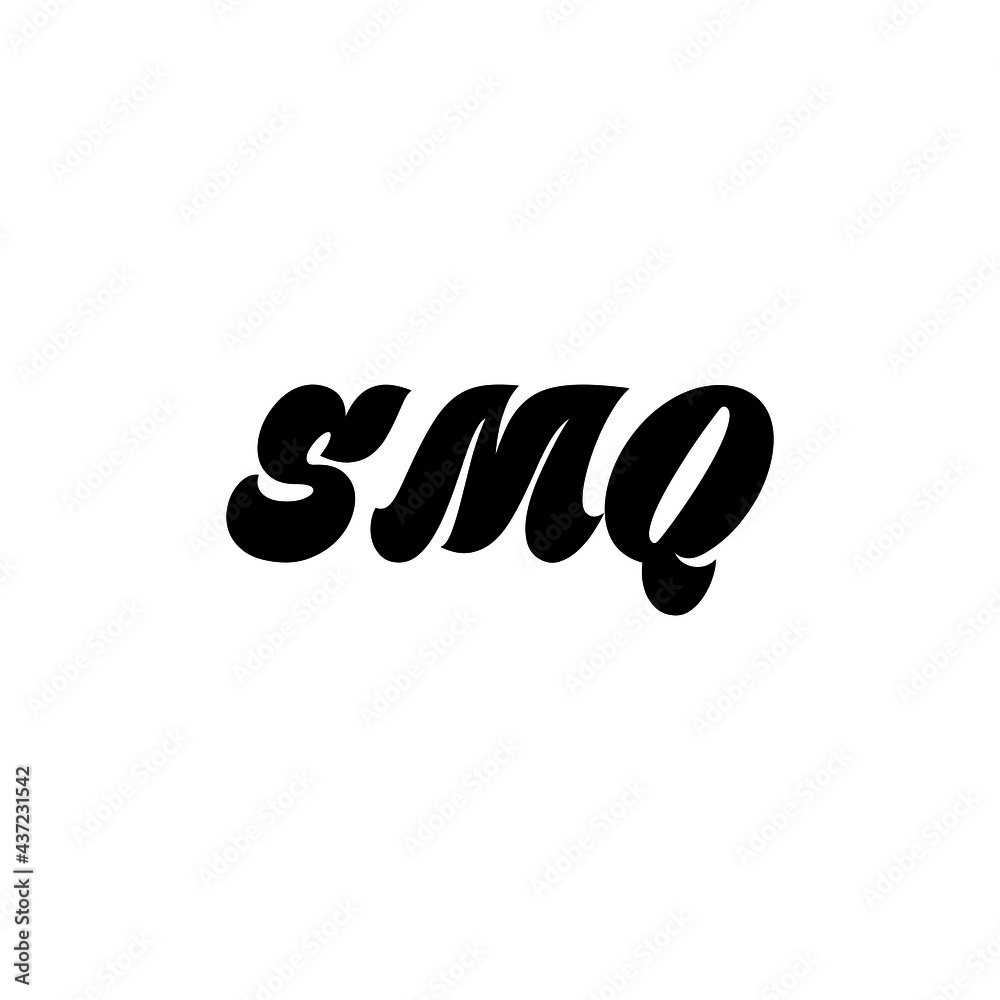 Vettoriale Stock smq letter logo design with white background in ...