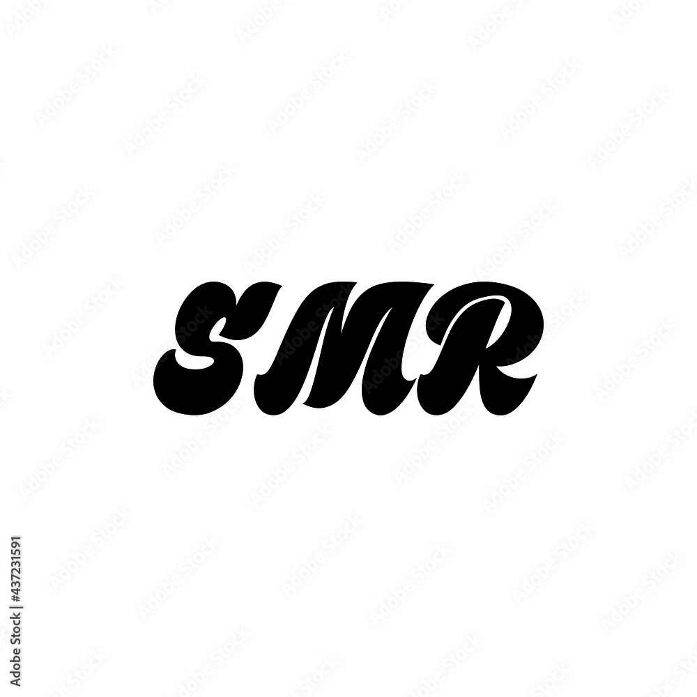smr letter logo design with white background in illustrator, vector ...
