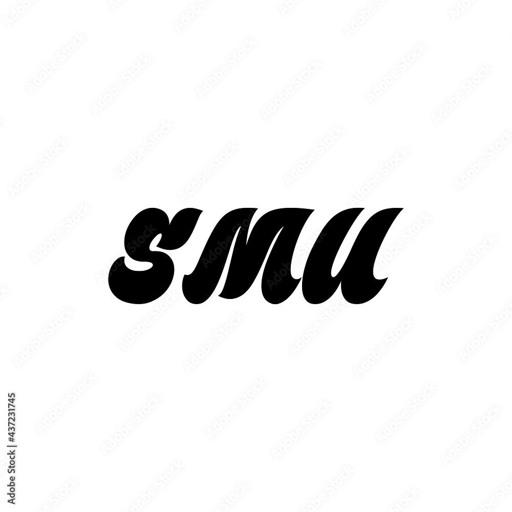 Vecteur Stock smu letter logo design with white background in ...
