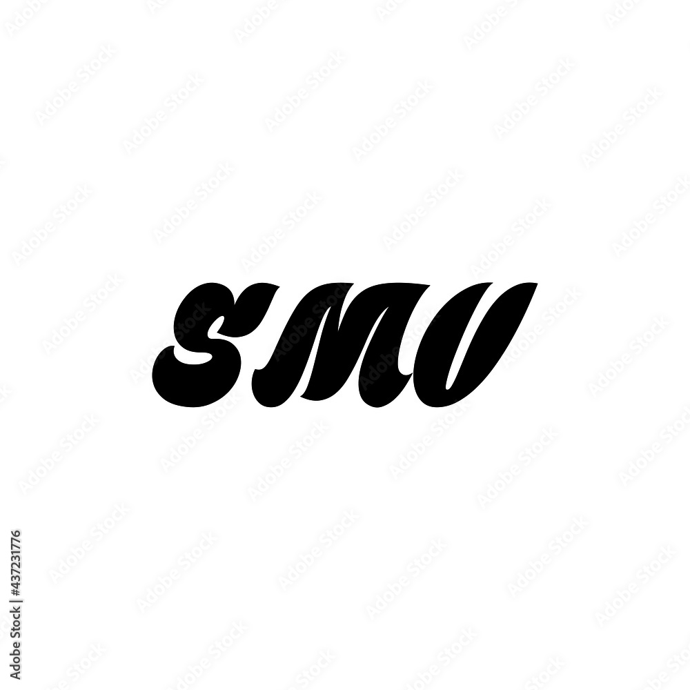 smv letter logo design with white background in illustrator, vector ...