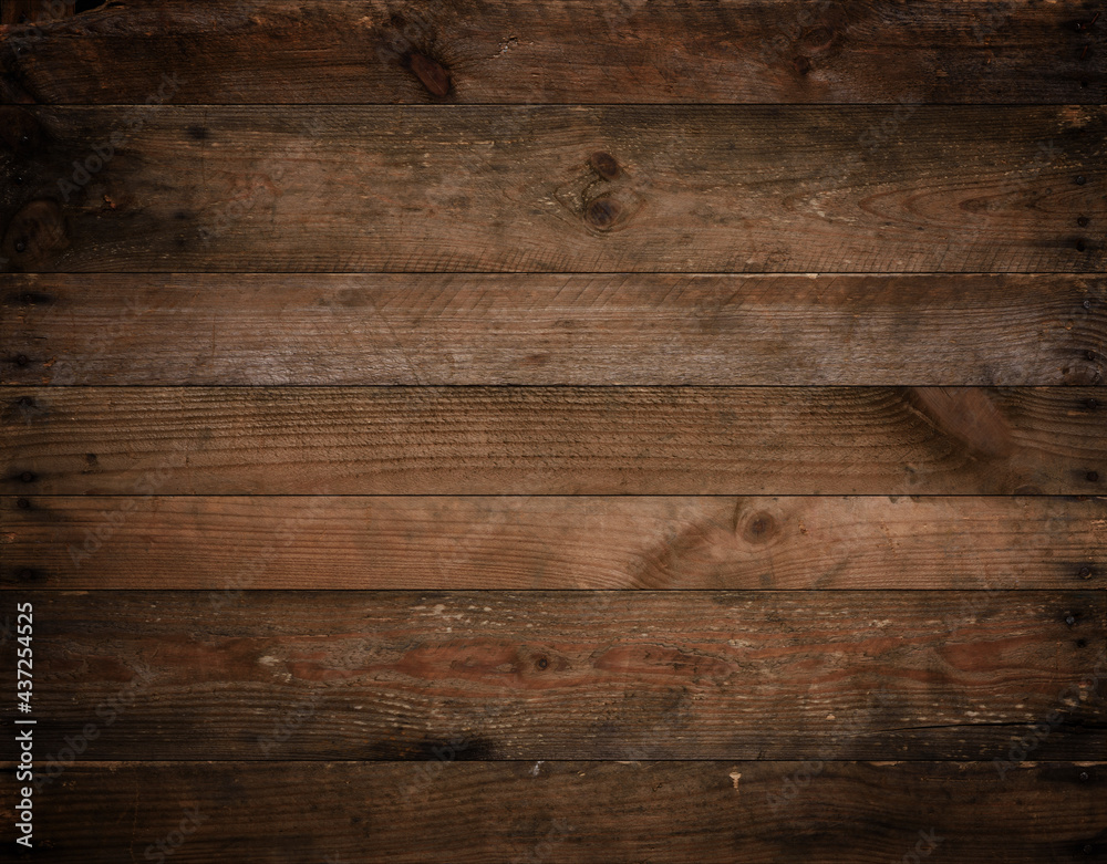 Dark wood texture. Weathered vignetted rustic wood background from aged ...