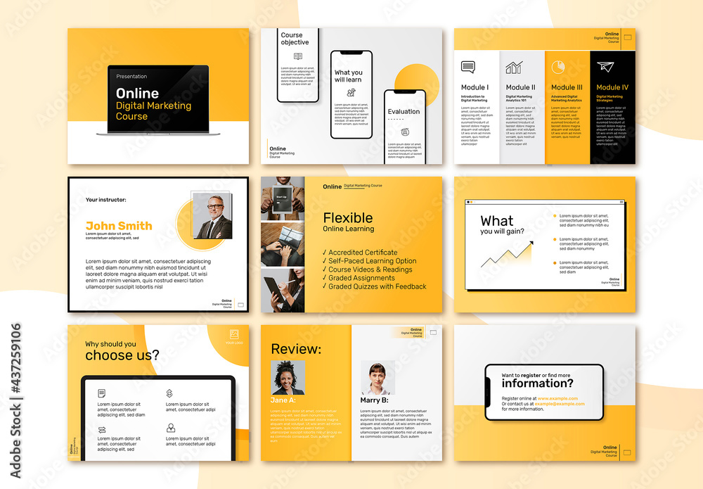 Digital Marketing Business Layout Stock Template | Adobe Stock