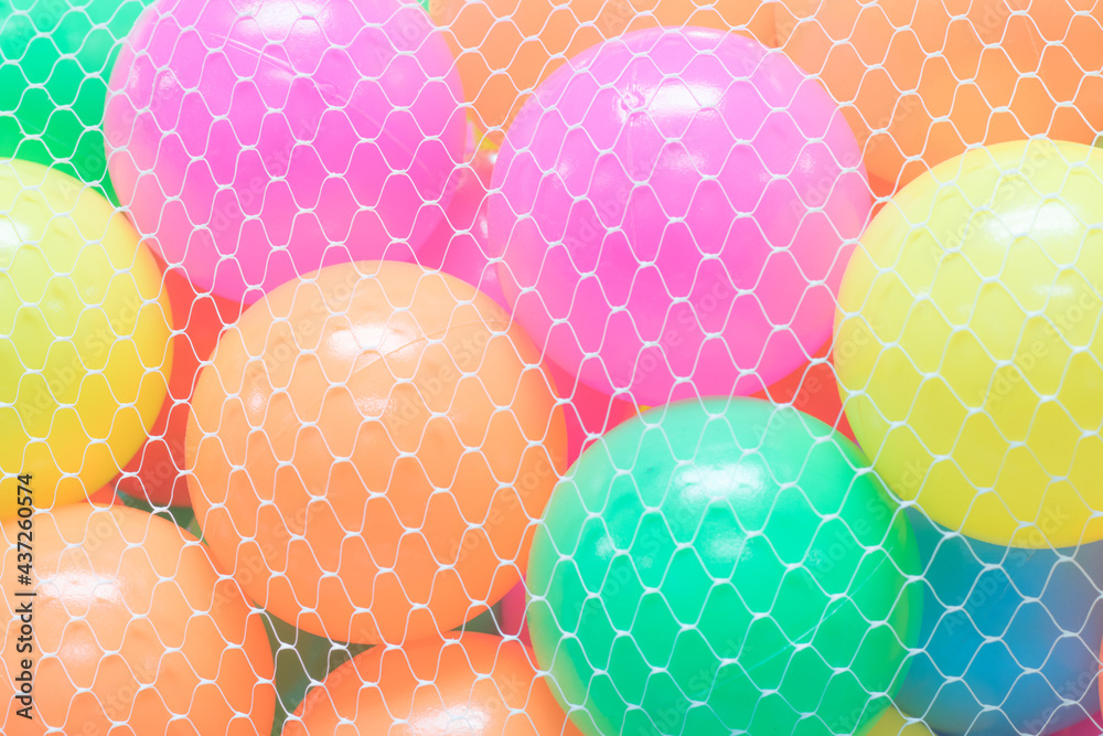 Multi Pastel colored plastic balls texture. Abstract background.toys ...