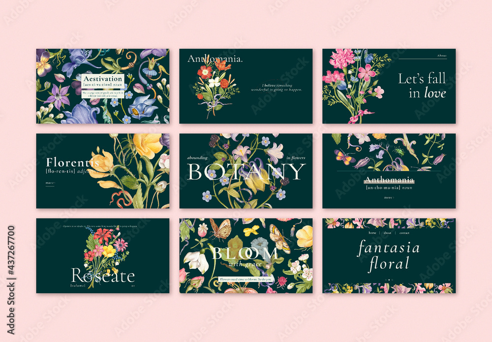 Editable Aesthetic Floral Layout for Blog Banner Stock Template | Adobe ...