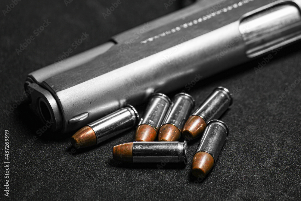 Automatic white gun stainless steel pistol weapon model m1911 with real ...