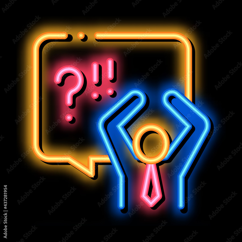Outraged Human neon light sign vector. Glowing bright icon Outraged ...