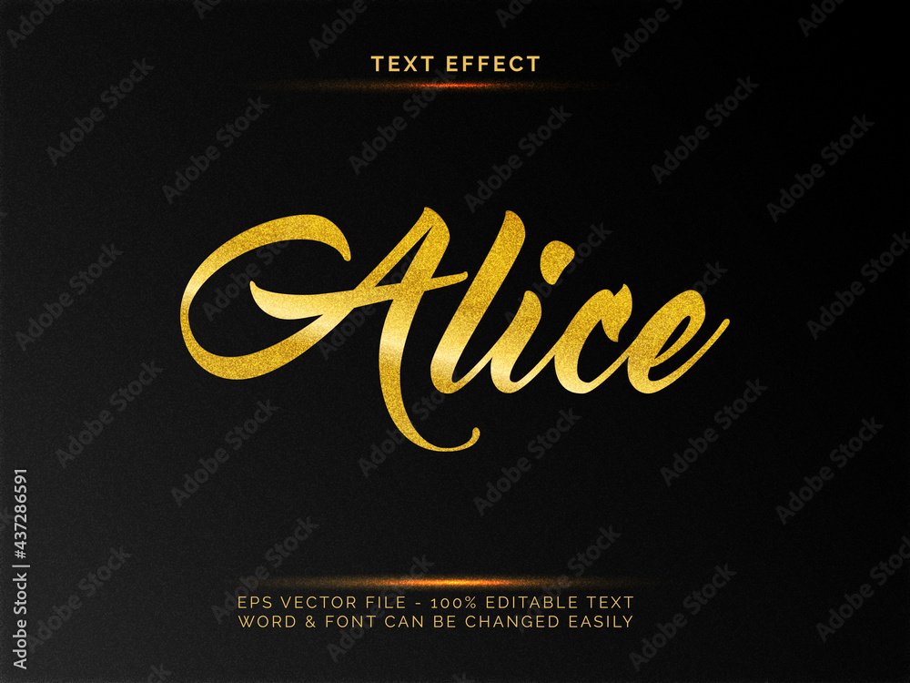 Gold texture text effect syle. Editable text and font. Golden text on ...