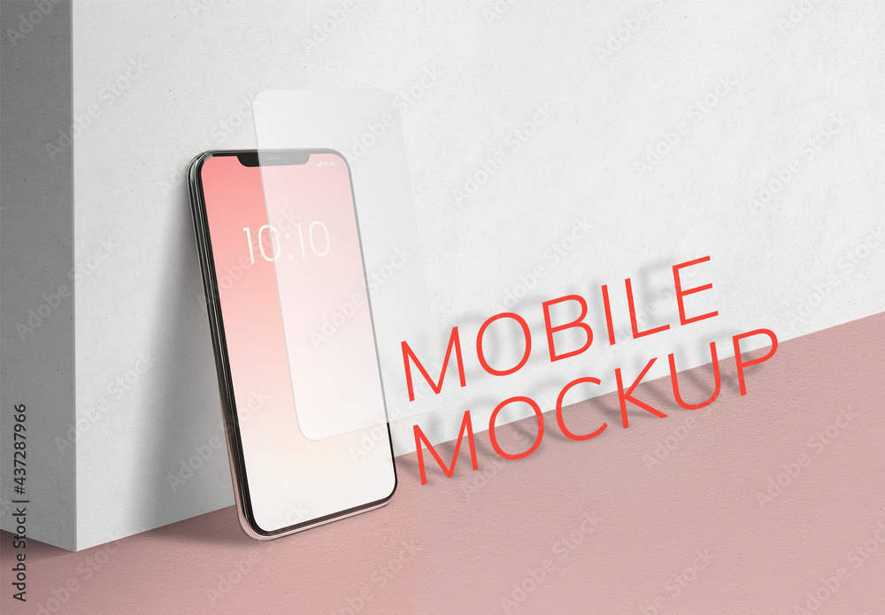 Editable Mobile Phone Mockup Stock Template | Adobe Stock
