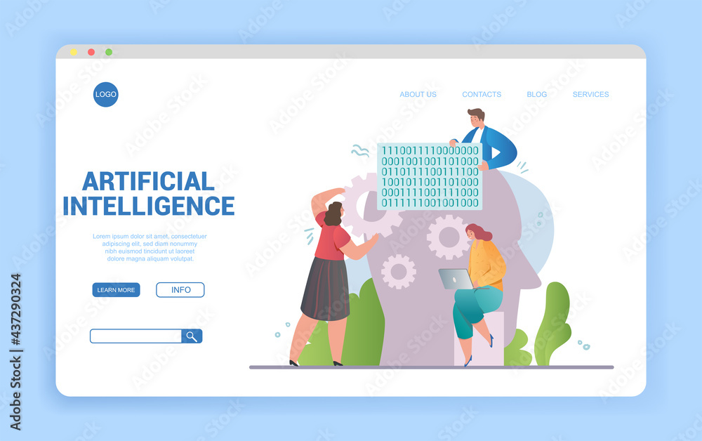 Data science, artificial intelligence, machine learning Stock Vector ...