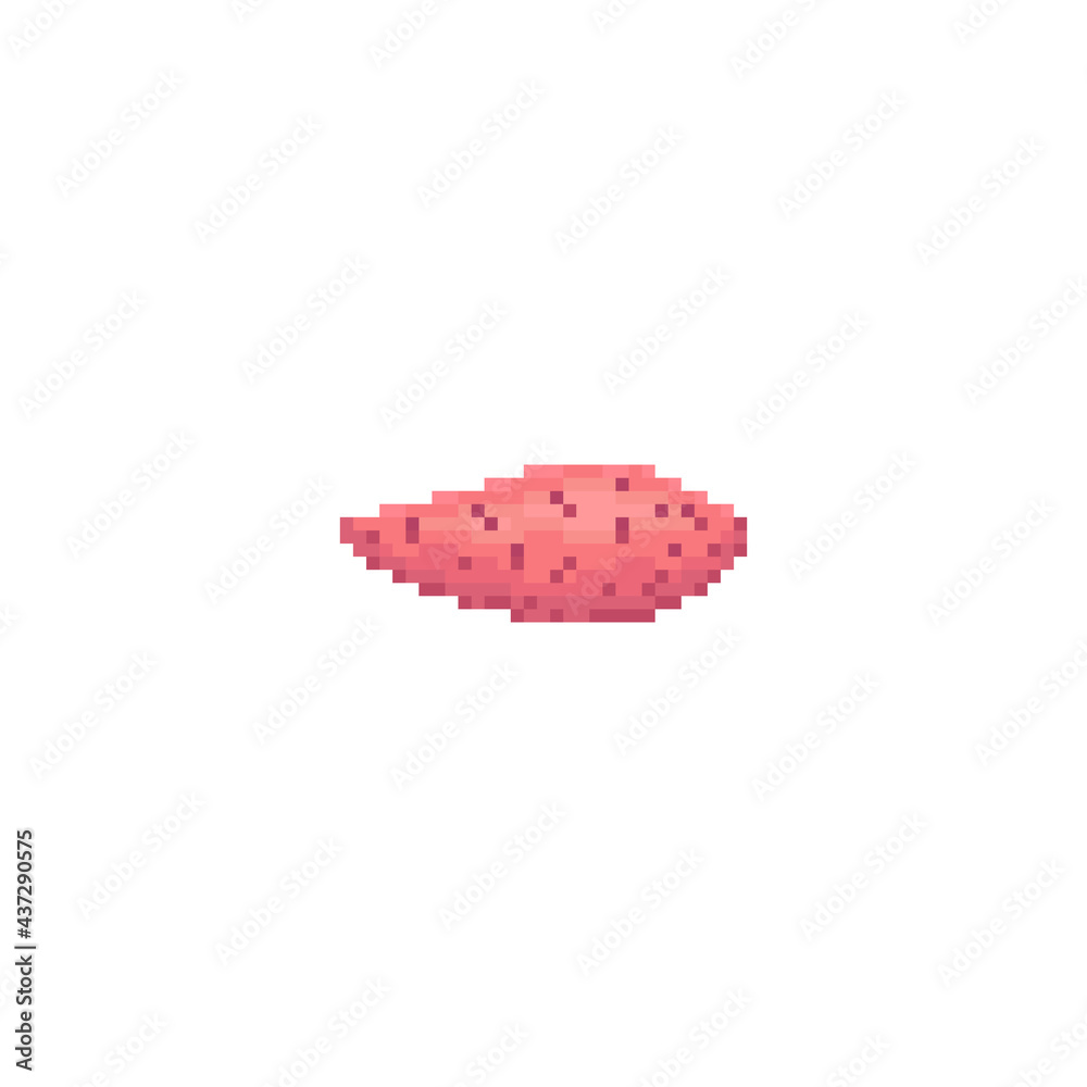 Pixel art sweet potato icon. Vector vintage style illustration sweet ...