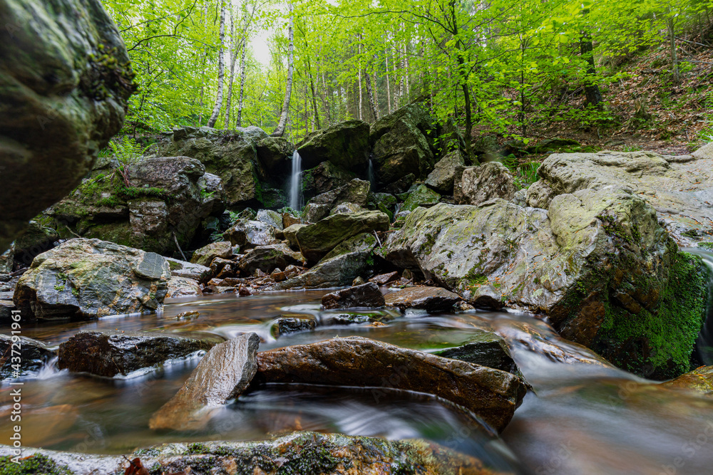 Statte river in the Belgium Ardennes is a small river full of cascades ...