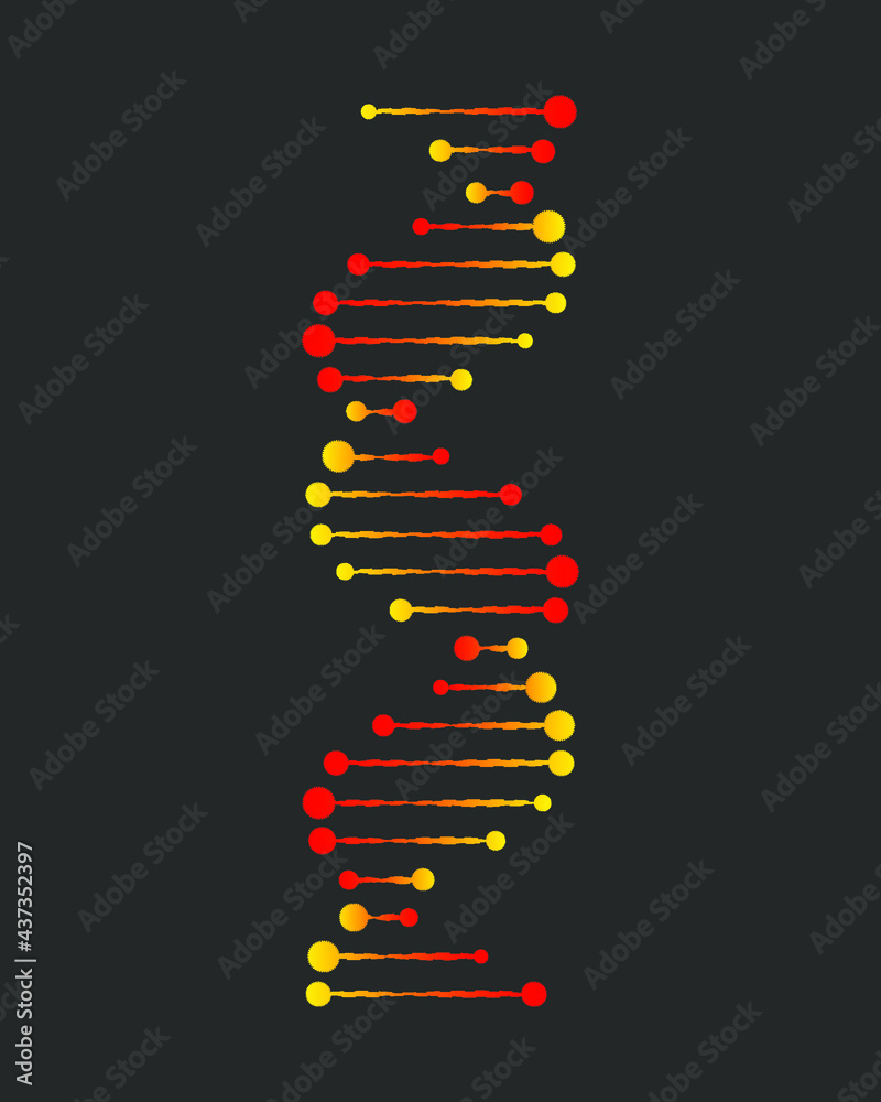 Abstract structure of human DNA. Vector DNA. Stock Vector | Adobe Stock