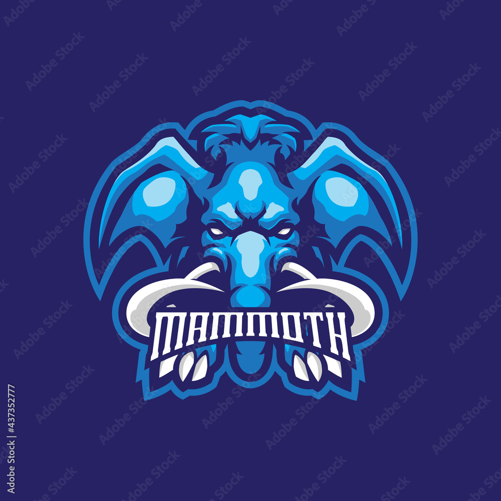 Mammoth mascot logo design vector with modern illustration concept ...