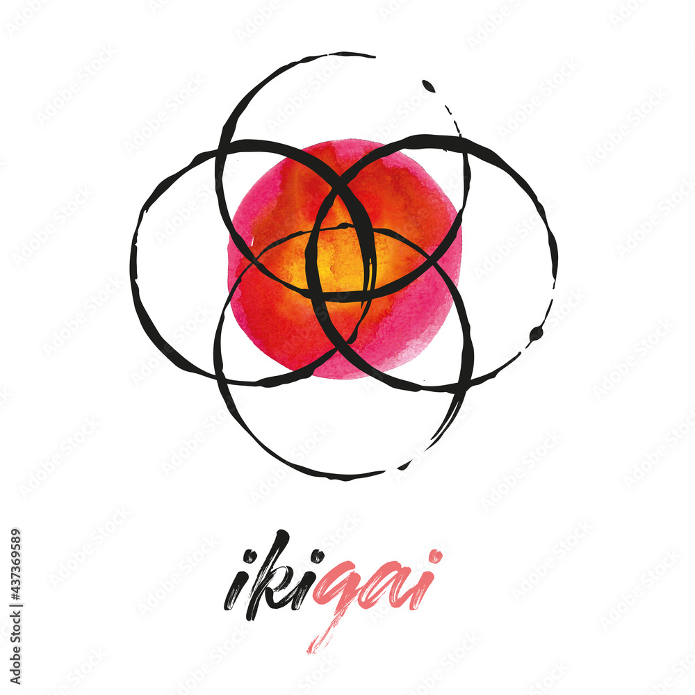 Ikigai Logo Design ilustración de Stock | Adobe Stock