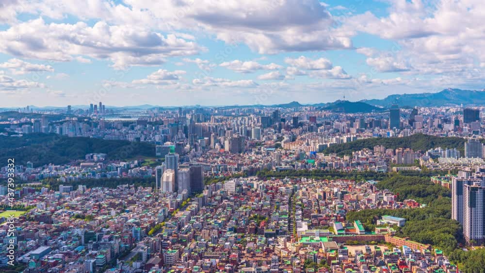 Video „Zoom in,Time lapse 4K, Seoul city skyline and modern building ...