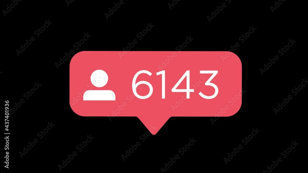 Pink Follower icon on alpha channel background. Followers counting for ...