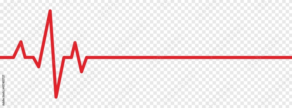 Red heartbeat line icon. vector illustration Stock Vector | Adobe Stock