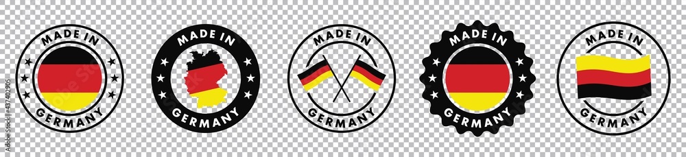set of made in the germany labels, made in the germany logo, germany ...