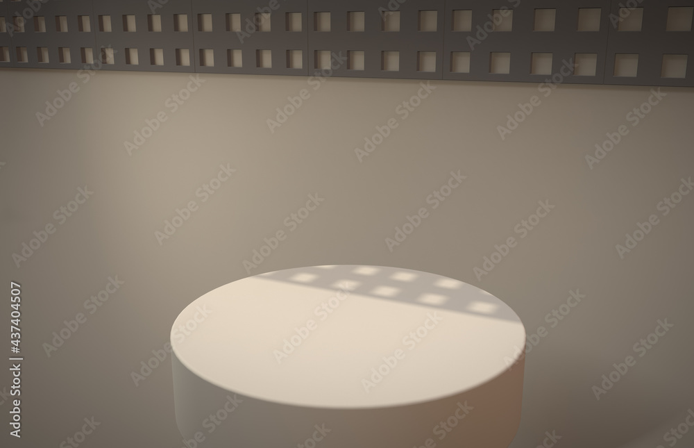 podium with background - product placement - circular plattform Stock ...