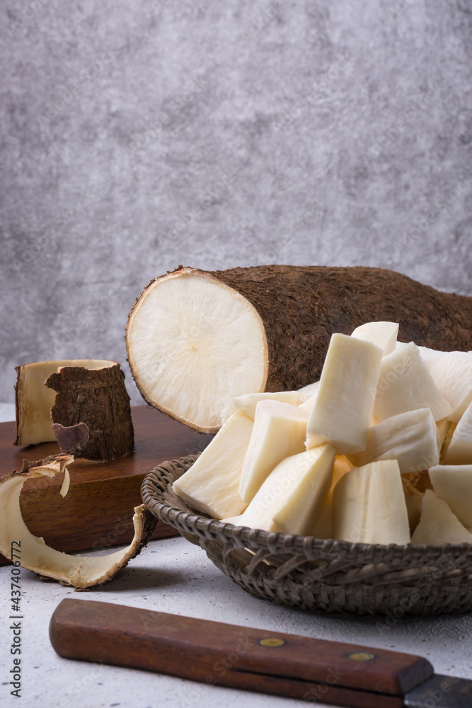 cassava or manihot, also known as manioc, yuca or brazillian arrowroot ...