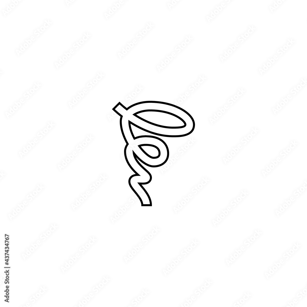 Storm line icon. Simple style winter poster background symbol. Logo ...