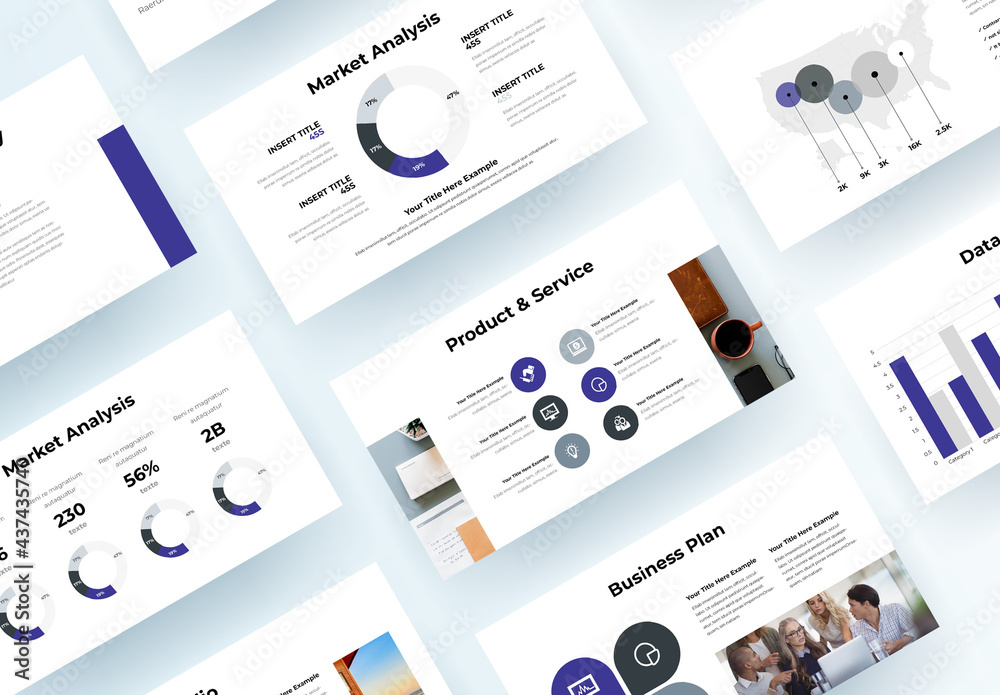 Business Plan Presentation Layout Stock Template | Adobe Stock