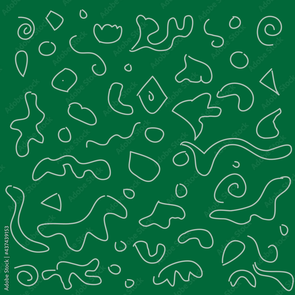 abstract green line drawing and pattern background design Stock Vector ...