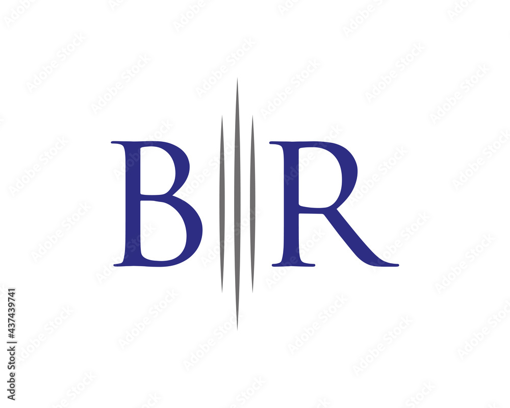Letter BR logo, BR monogram, Initial BR logo for company, law, luxury ...