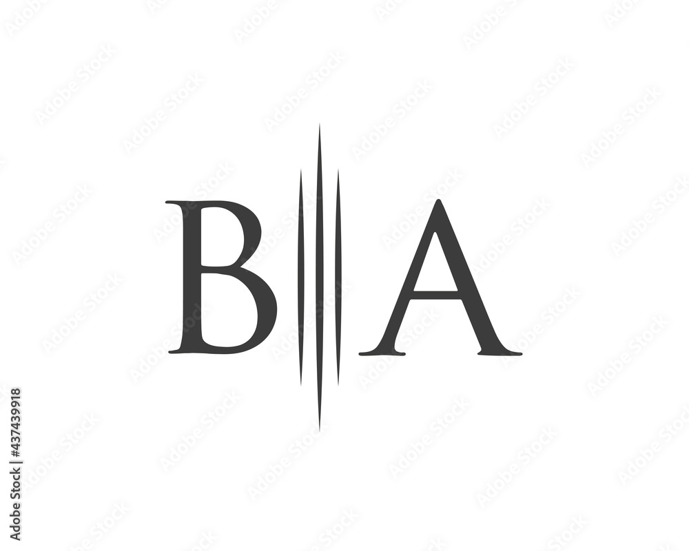 Initial BA logo, BA monogram, Letter BA logo for company, law, luxury ...