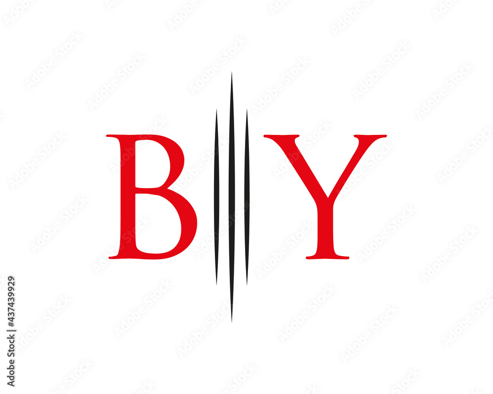 Initial BY logo, BY monogram, Letter BY logo for company, law, luxury ...