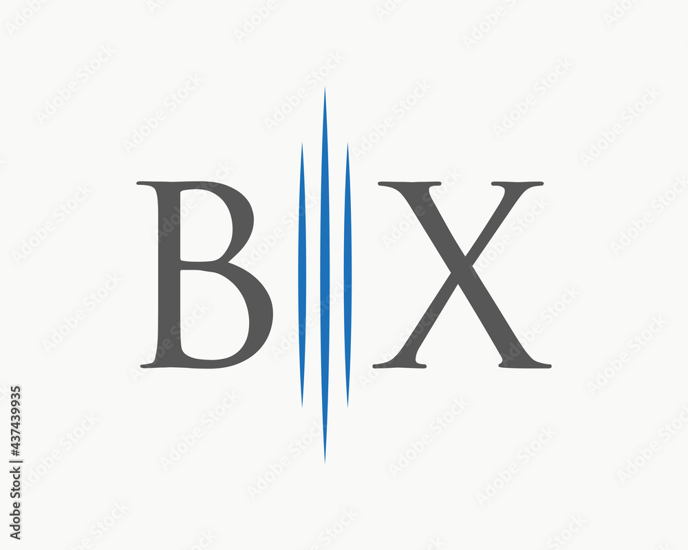 Letter BX logo, BX monogram, Initial BX logo for company, law, luxury ...
